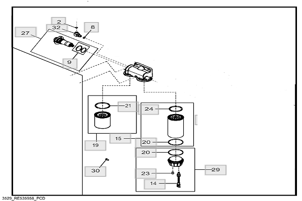 Bơm Dầu Johndeere 6135 // 6135SFM85 // 6135HF485 Chính Hãng